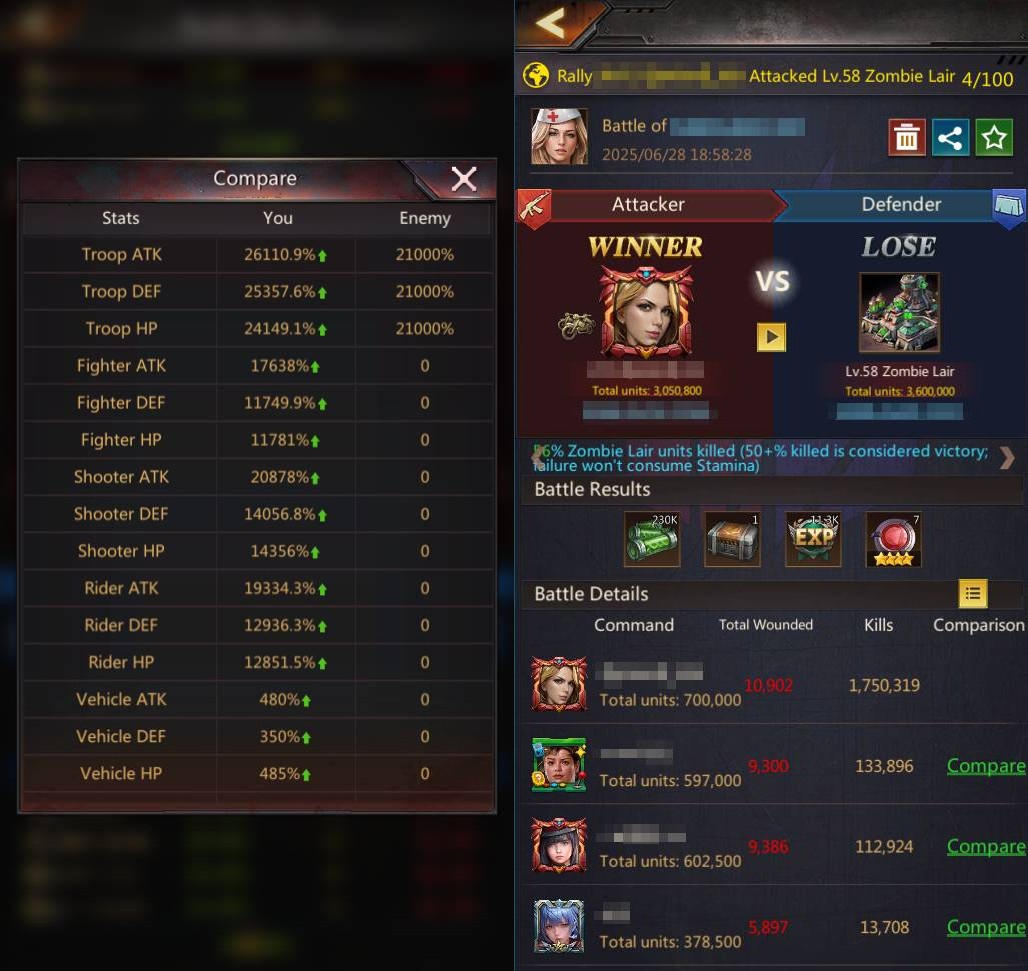 HQ44 | Shooter + Rider Base | 9,8B Might | 1,718B Highest Might | March Size 700,000 | Solo Lair ...